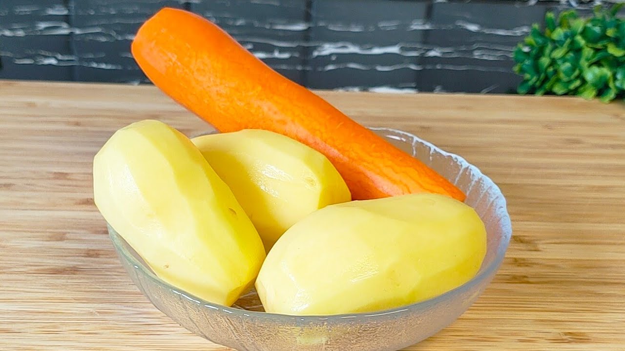 Potatoes recipe for dinner. Only 3 potatoes and some vegetables. - YouTube