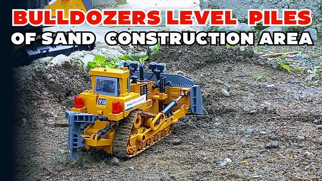 Bulldozers Level Piles of Sand in the Construction Area #construction # ...
