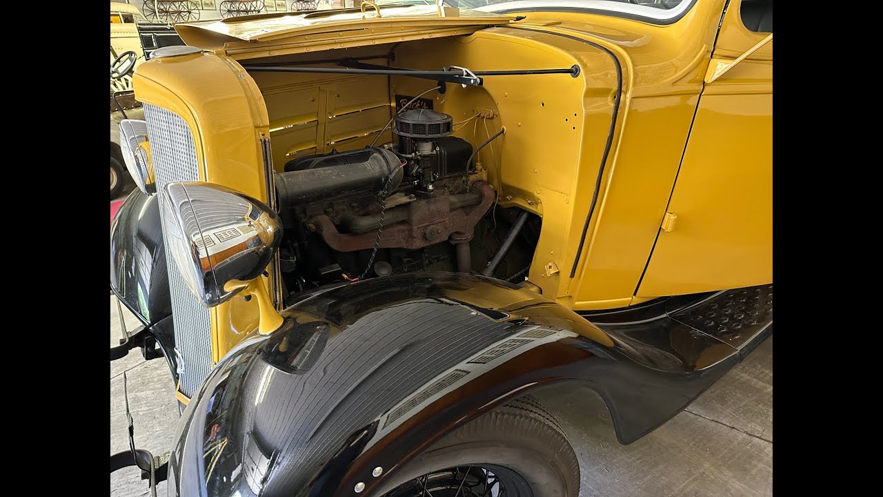 1936 Chevrolet Pickup Model FB 1/2 Ton Engine Cold Start - YouTube