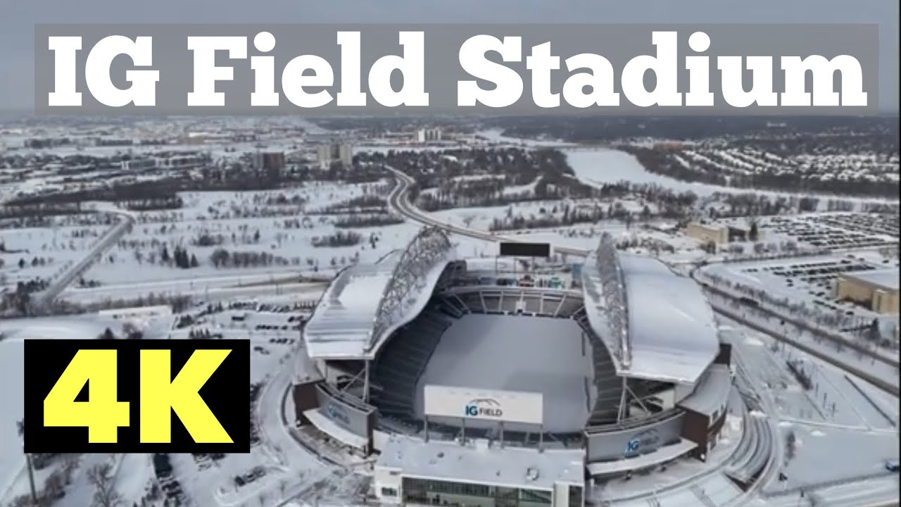Drone Footage of IG Field Stadium | Winnipeg Manitoba | Jan 19 2024 ...