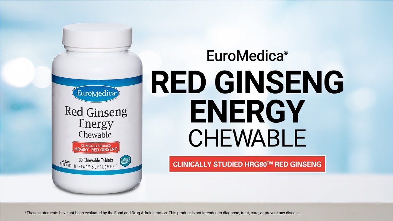 Red Ginseng Energy Chewable from EuroMedica® - YouTube
