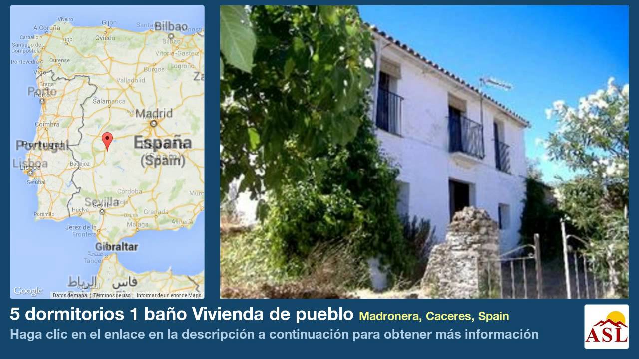 5 dormitorios 1 baño Vivienda de pueblo se Vende en Madronera, Caceres ...