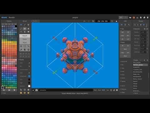 Kleinian_groups_fractal shader for MagicaVoxel - YouTube