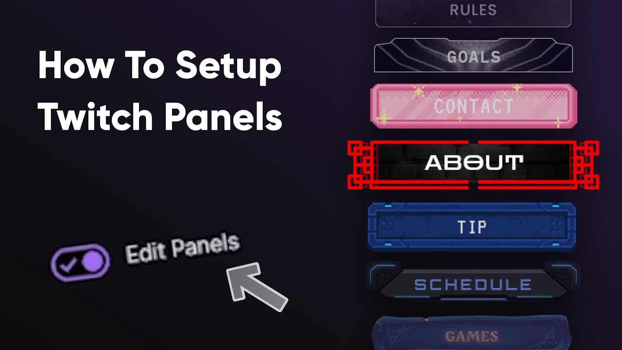 How To Setup Twitch Panels - YouTube