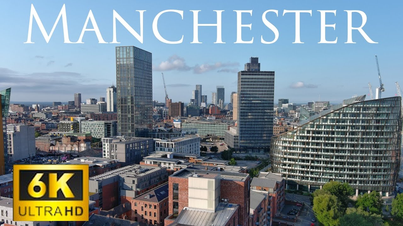 Manchester City Centre England Drone Video Autel Evo 2 6k - YouTube