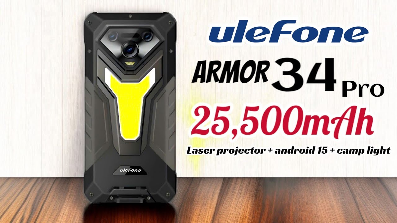 ULEFONE ARMOR 34 PRO - Cool Projector rugged phone with 25,500mAh battery. - YouTube