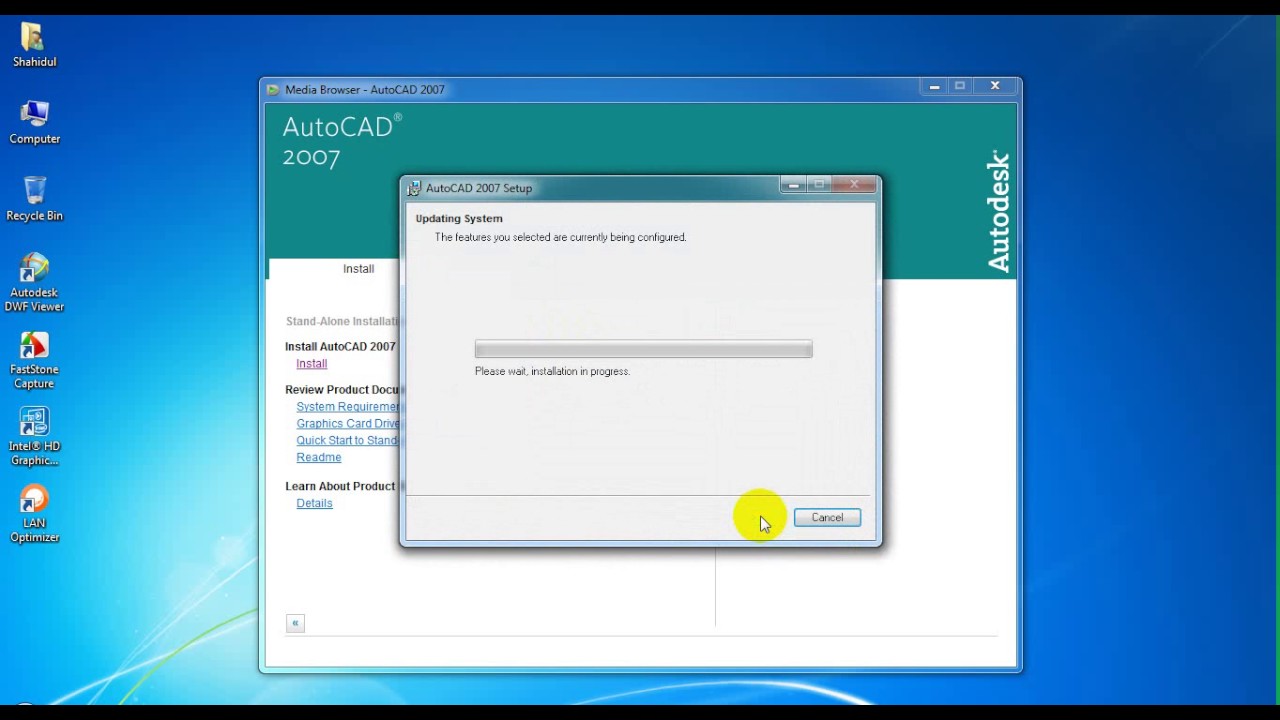 How to Install Auto-CAD 2007 - YouTube