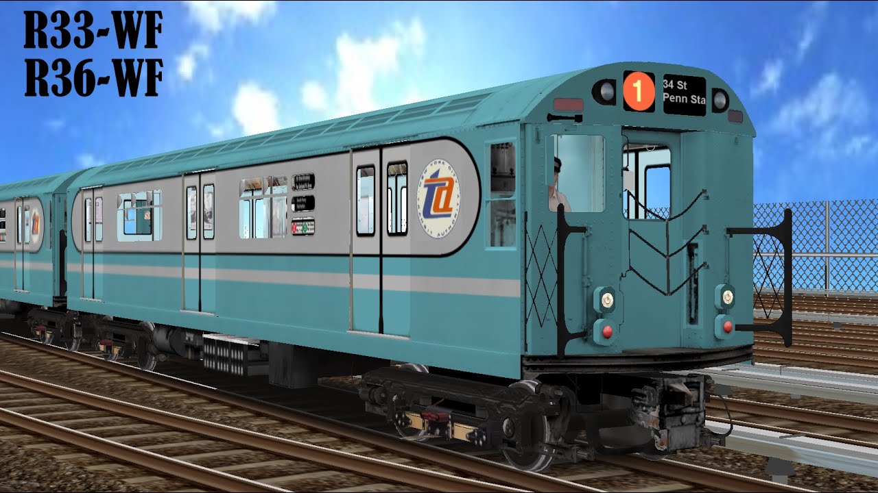 OpenBVE - IRT R33-WF and R36-WF - YouTube