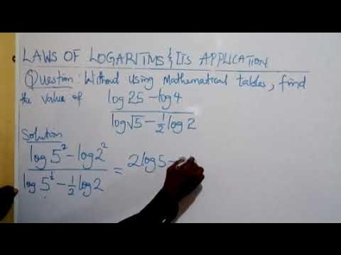 Laws of Logarithms : Without using calculator and mathematical tables SS1,3 and SSCE QUESTION ...