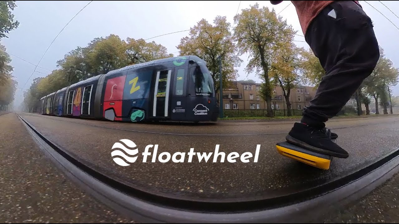 Floatwheel adv Pro Ride Along Nottingham's Tram Line | Not a Onewheel ...