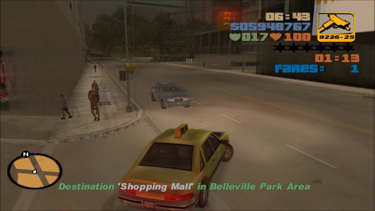 Grand Theft Auto III (2001) Side Mission: Taxi Driver [1080p HD] - YouTube