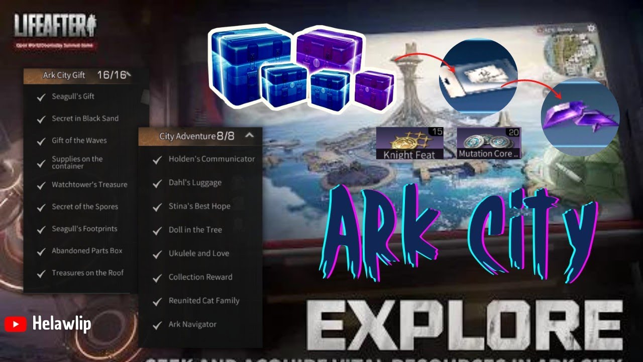 EASY!!! 100% COMPLETED!!! EXPLORATION PROGRESS ARK CITY | LIFEAFTER ...