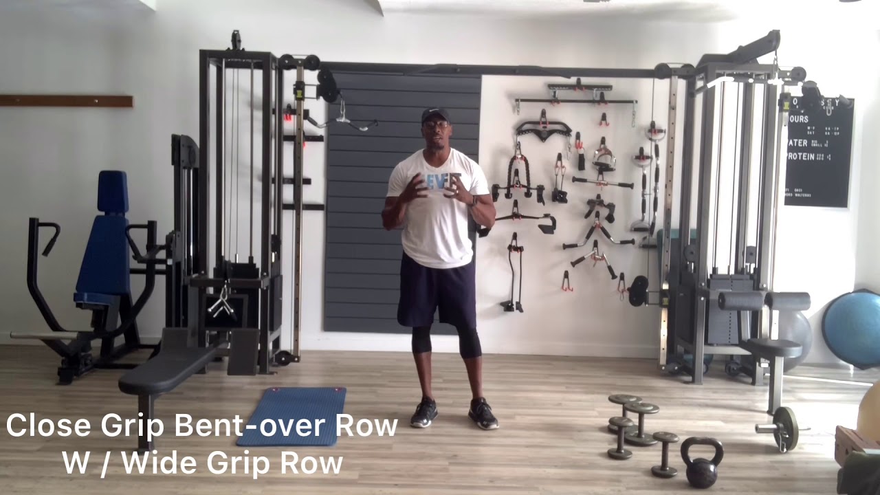 Close grip bent over row w/ a wide grip bent over row exercise - YouTube