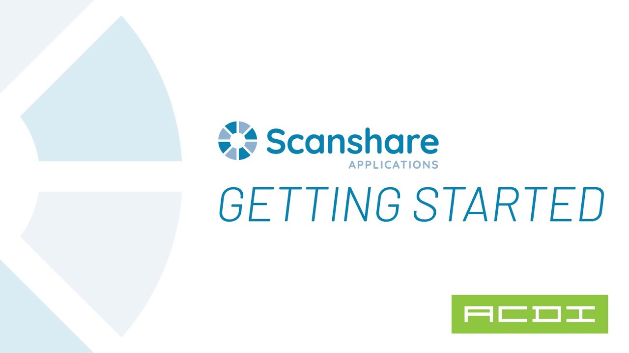 Scanshare from ACDI - Getting Started - YouTube
