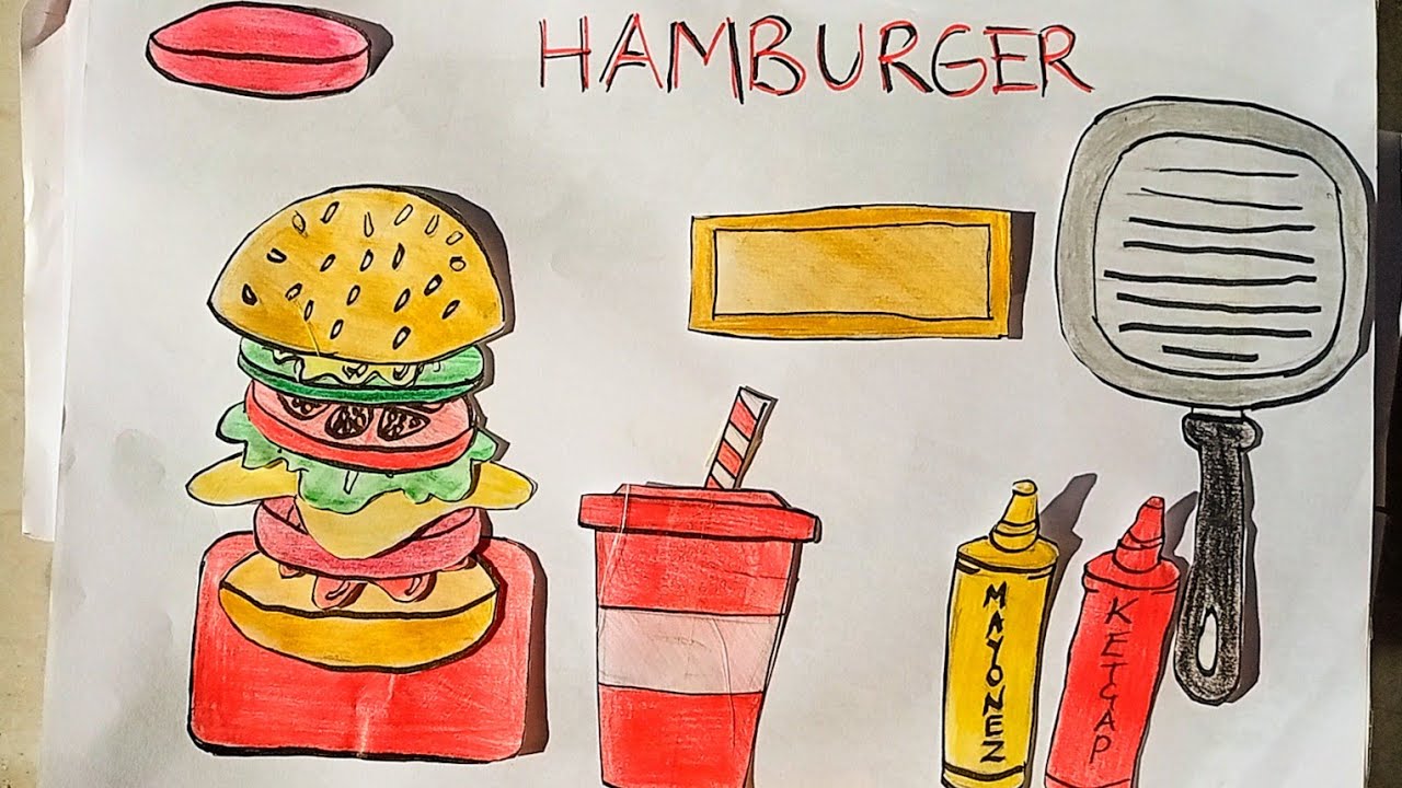 How To Make a Paper Hamburger - YouTube