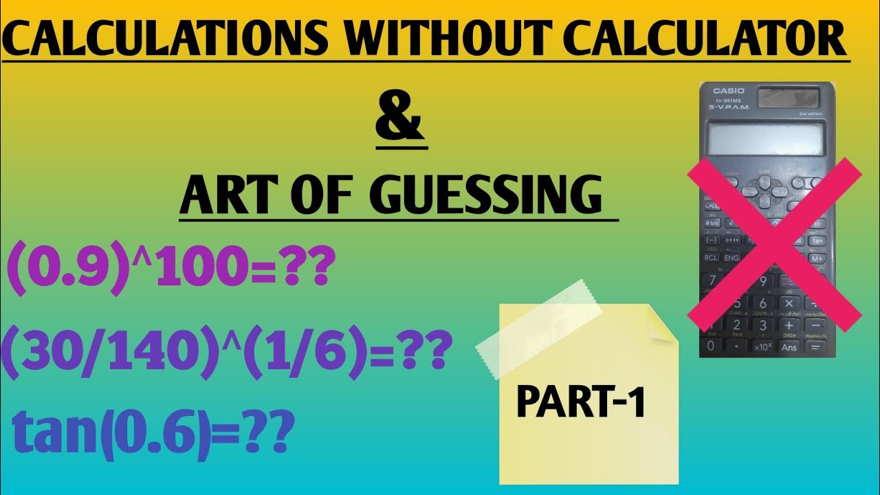 CALCULATIONS AND ART OF GUESSING|| OPTION CHECKING APPROACH|| ALL ...