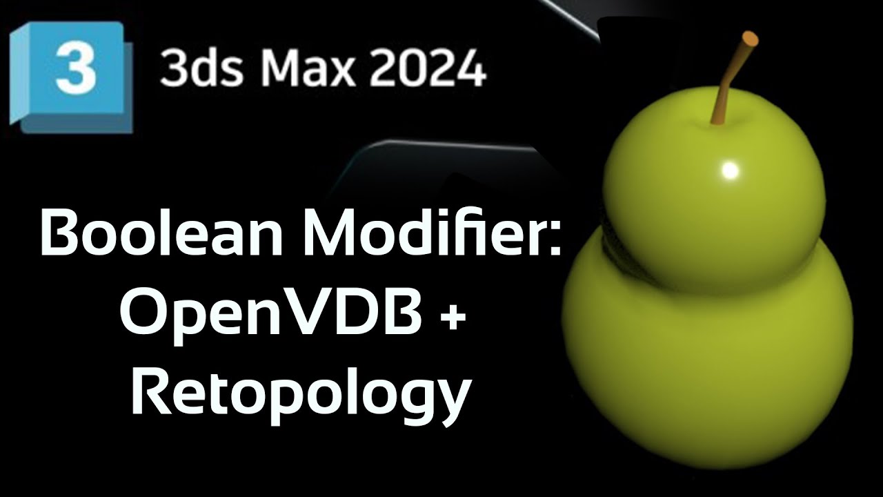 New 3ds Max 2024 Boolean Modifier Openvdb Openvdb Volume Boolean Booleanretopolog Zna