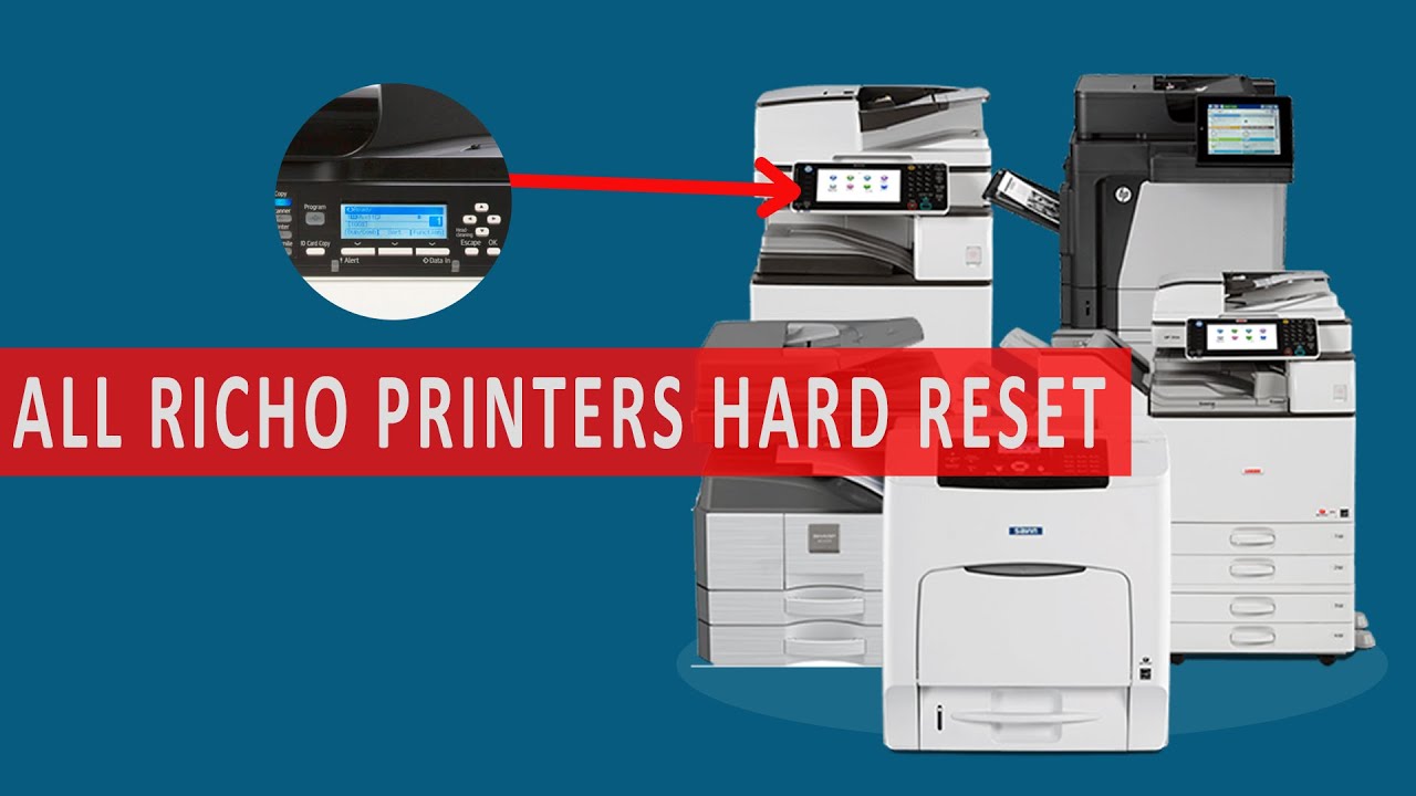 How to Reset Richo Printer | Hard Reset | One minute solution - YouTube