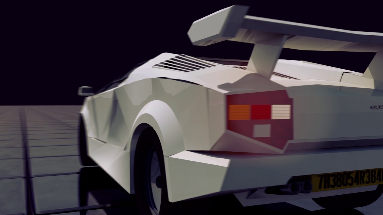 Lamborghini Countach 3D Animation - YouTube