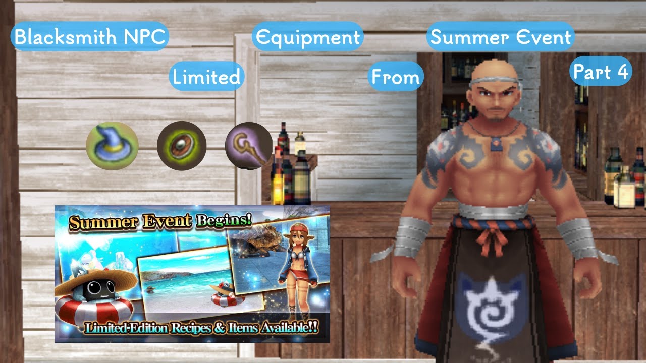 Blacksmith NPC Limited Equipment From Summer Event Part 4 || Toram ...