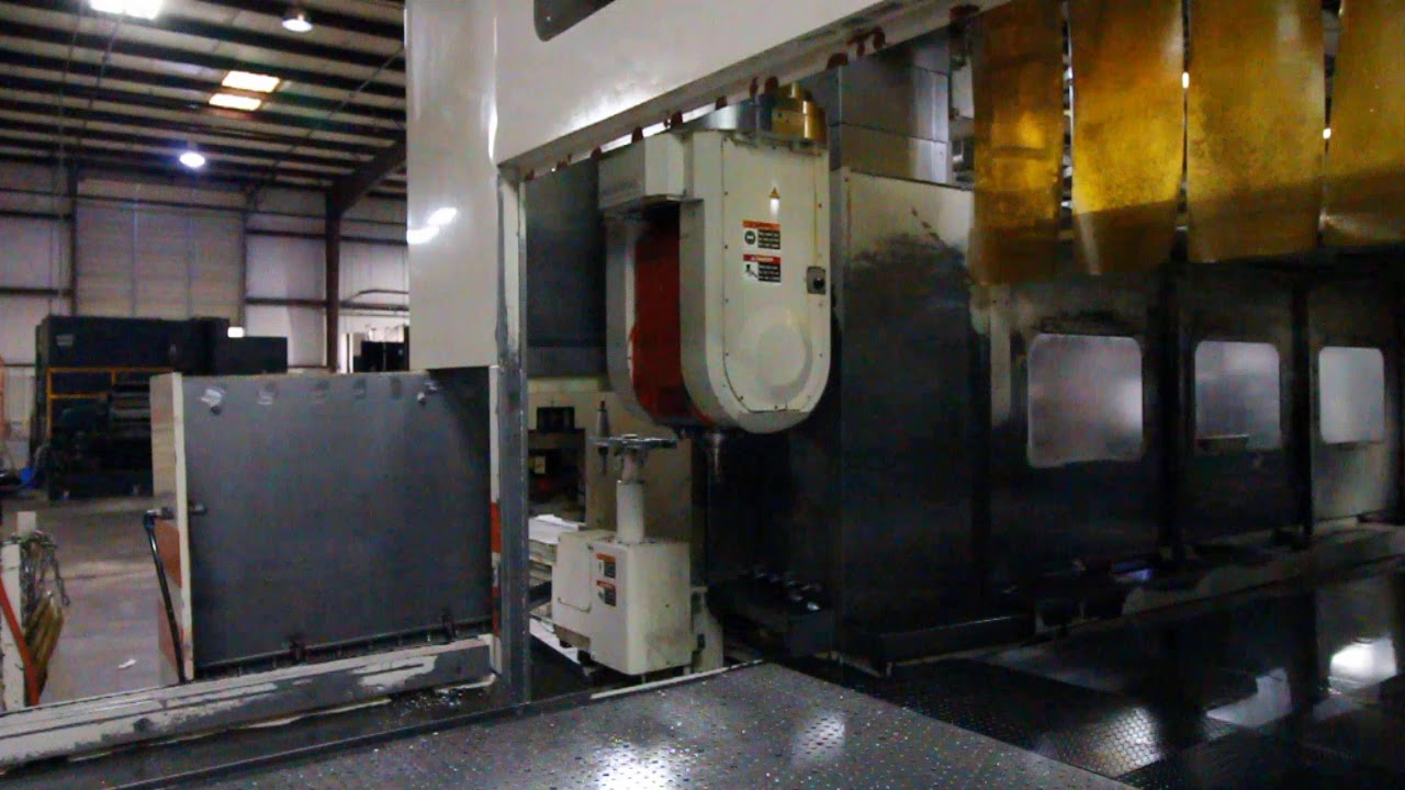 Lot 145 SNK Mdl. RB200F 5-Axis Double Column Vertical Profiler - YouTube