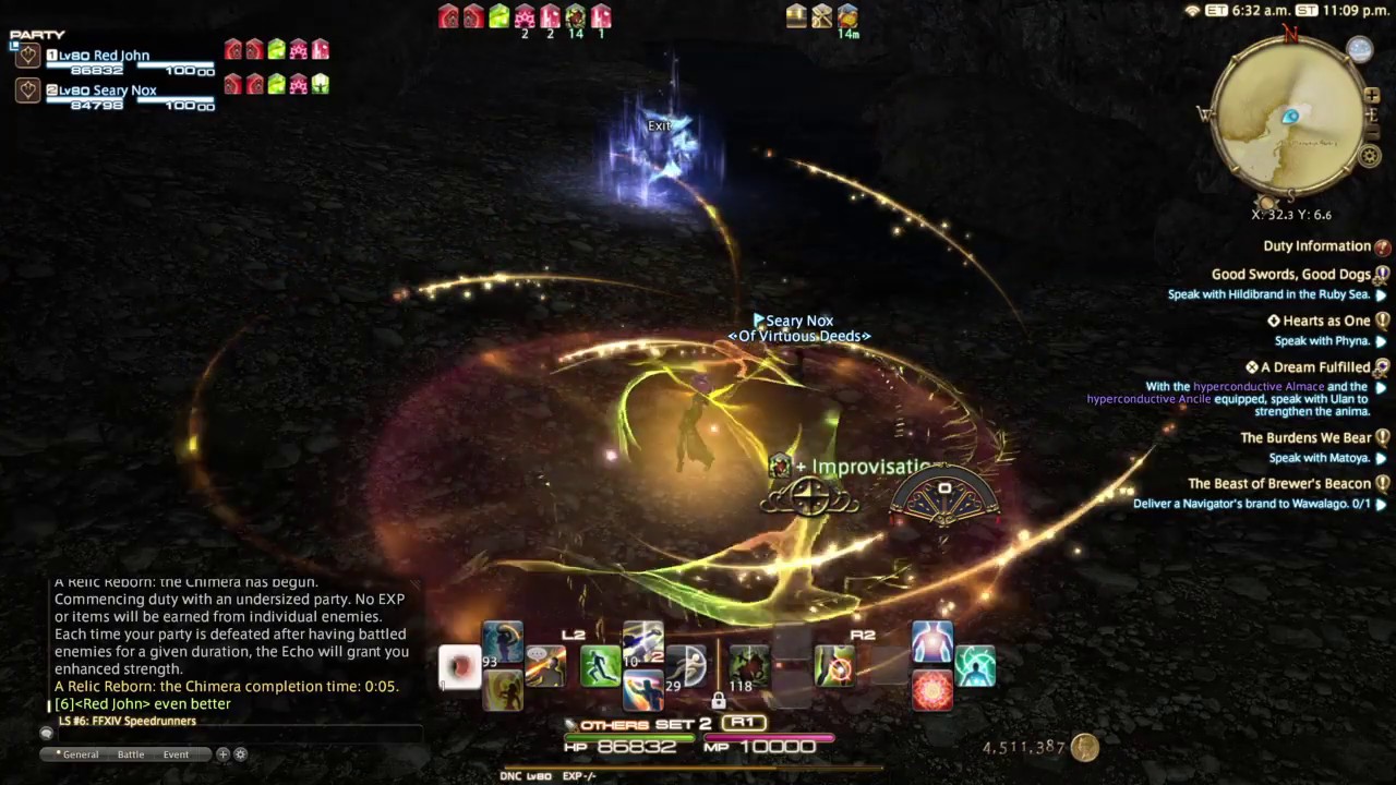 FFXIV A Relic Reborn: the Chimera unsynced speedkill in 0m05s - YouTube