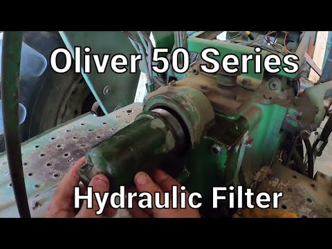 Oliver hydraulic filter change - YouTube