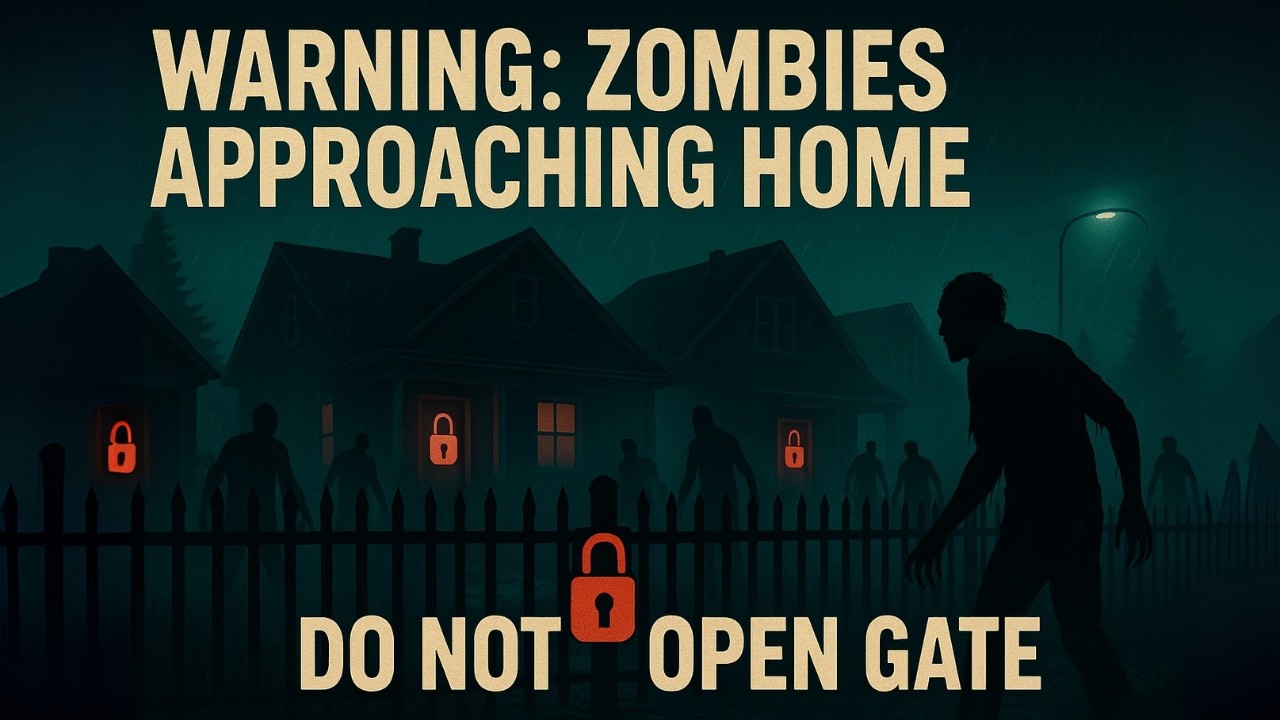 WARNING: ZOMBIES APPROACHING HOME – DO NOT OPEN GATE - YouTube