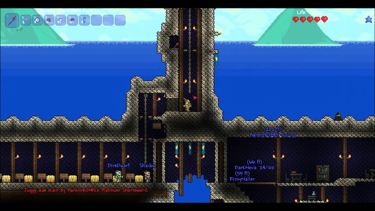 NAIL in Terraria! Defense on the early Beta testing - YouTube