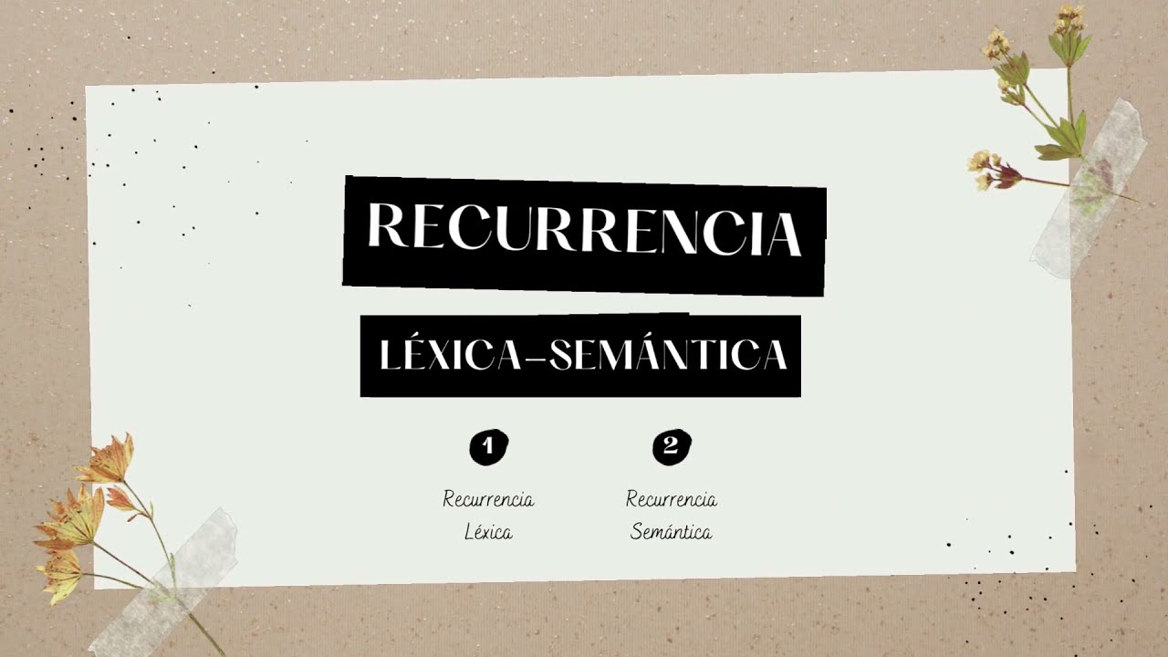 Recurrencia o repetición - YouTube