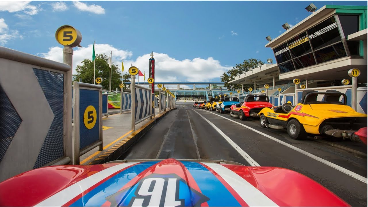 Disney’s Tomorrowland Speedway POV *with commentary* - YouTube