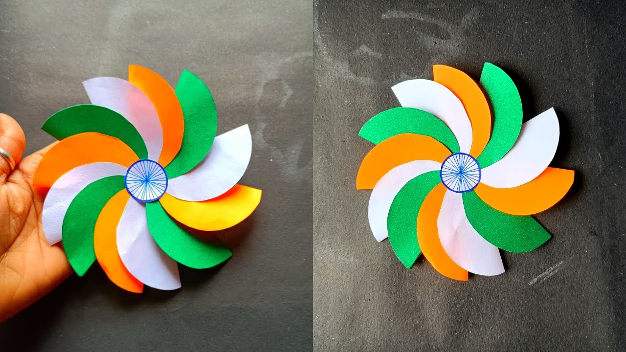 🇮🇳Diy republic day craft ideas/tricolour paper craft ideas/republic day ...