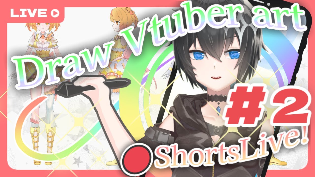 (🔴EN/JP) Drawing V-art2! (Shorts streaming) 503 - YouTube