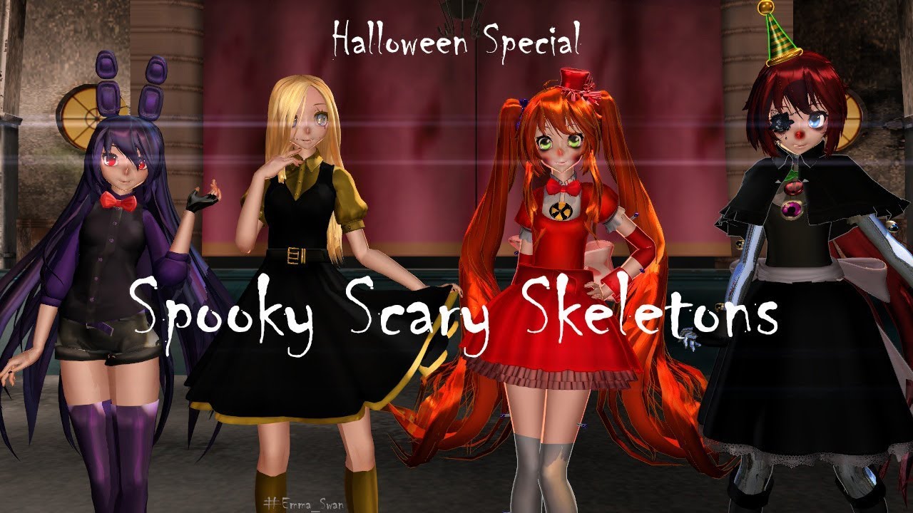 【MMD】Spooky Scary Skeletons Remix (FNAF Halloween Special) 【HD - 60fps ...