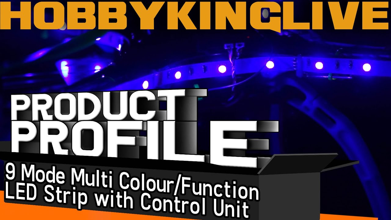 9 Mode Multi Colour/Multi Function LED Strip with Control Unit ...