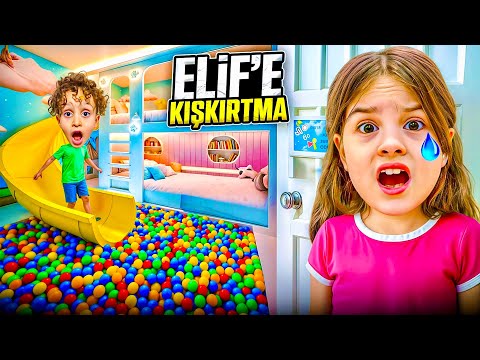 KUZEY ELİFİN ODASINI RENKLİ TOPLARLA DOLDURDU !! ELİF ÇILDIRDI !! KUZEY ELİF !!