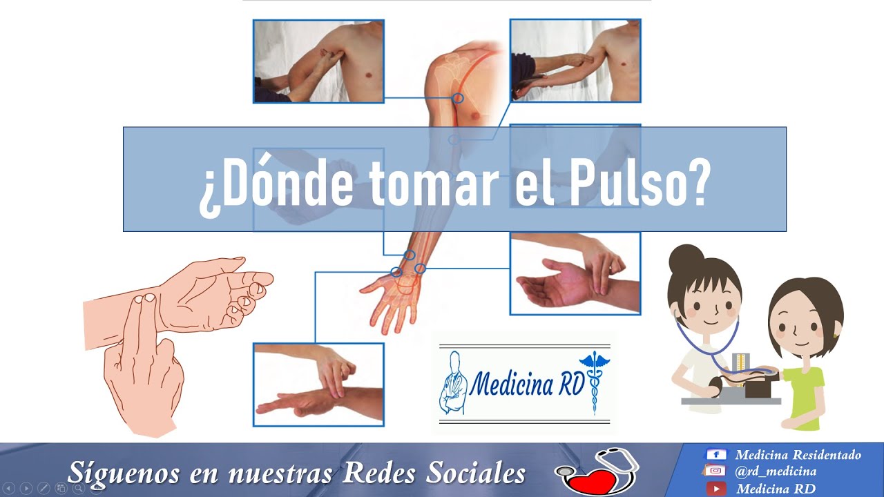 Dónde tomar el pulso arterial correctamente - YouTube