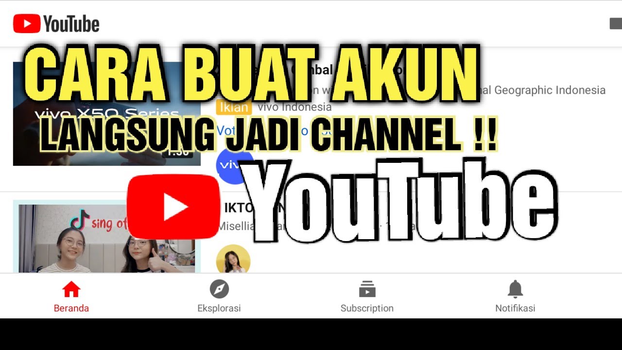 Cara Buat Akun Youtube Dan Buat Channel Youtube Terbaru 2020 - YouTube