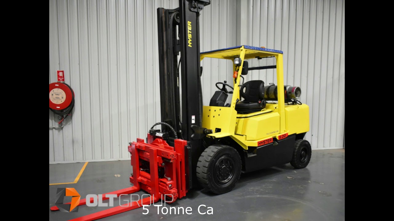 Hyster H5.00DX 5 Tonne Forklift For Sale with Hydraulic Rotating Clamp ...