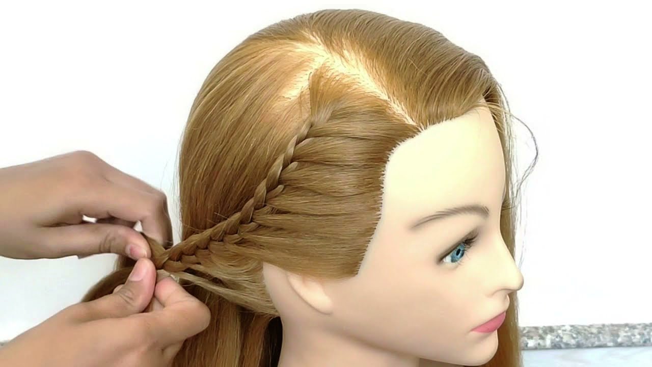 QUICK BRAID WITH OPEN HAIRSTYLE | HAIRSTYLE FOR GOWN | PARTY HAIRSTYLE ...