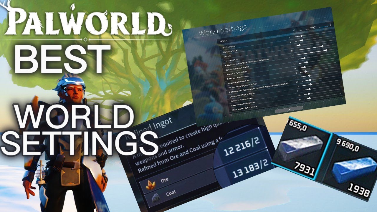 Best Palworld Settings to Maximize your resource production - YouTube
