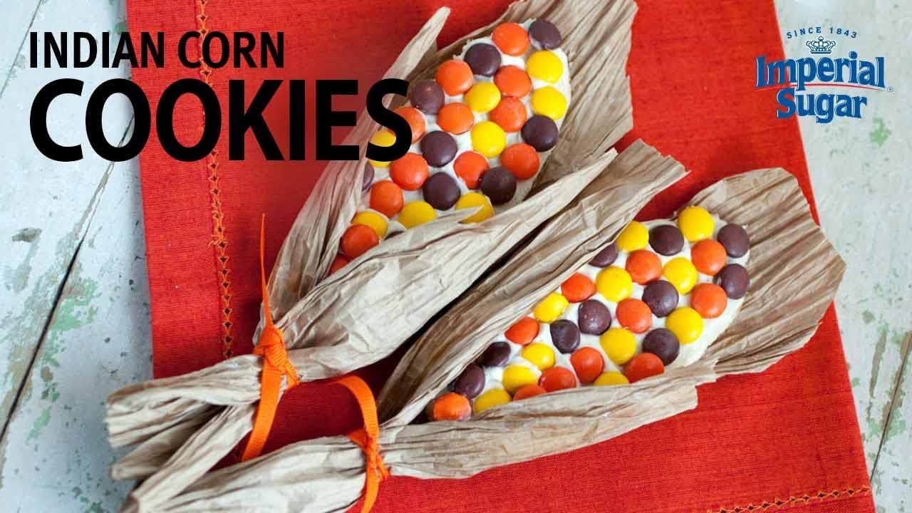 Thanksgiving Dessert Recipe: How to Make Indian Corn Cookies - YouTube