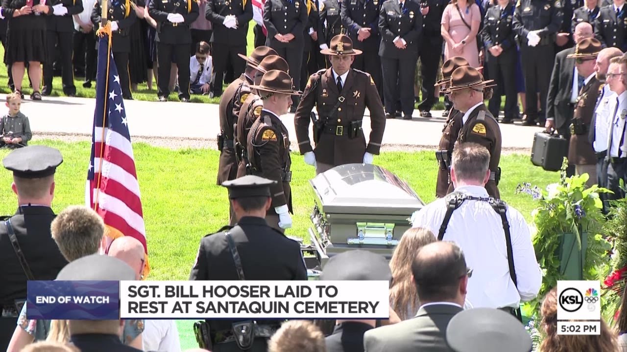 Hundreds gather for somber graveside service for Sgt. Bill Hooser - YouTube