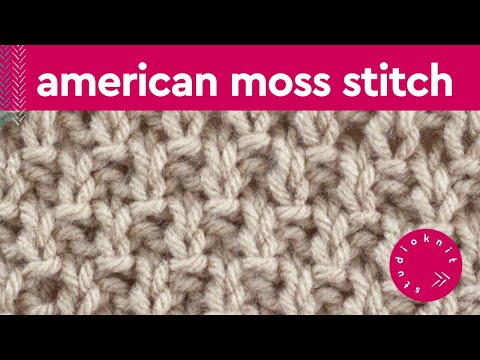 American Moss Stitch Knitting Pattern - YouTube