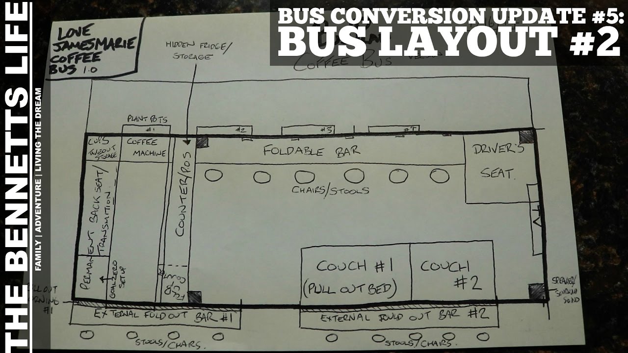 OUR BUS CONVERSION UPDATE #5: BUS LAYOUT #2 | YEAR 2, DAY 177 - YouTube