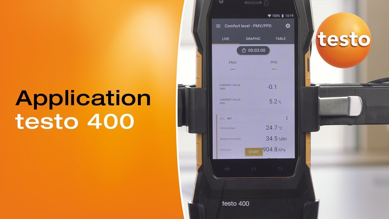 Comfort measurement (PMV/PPD) with the testo 400 - YouTube