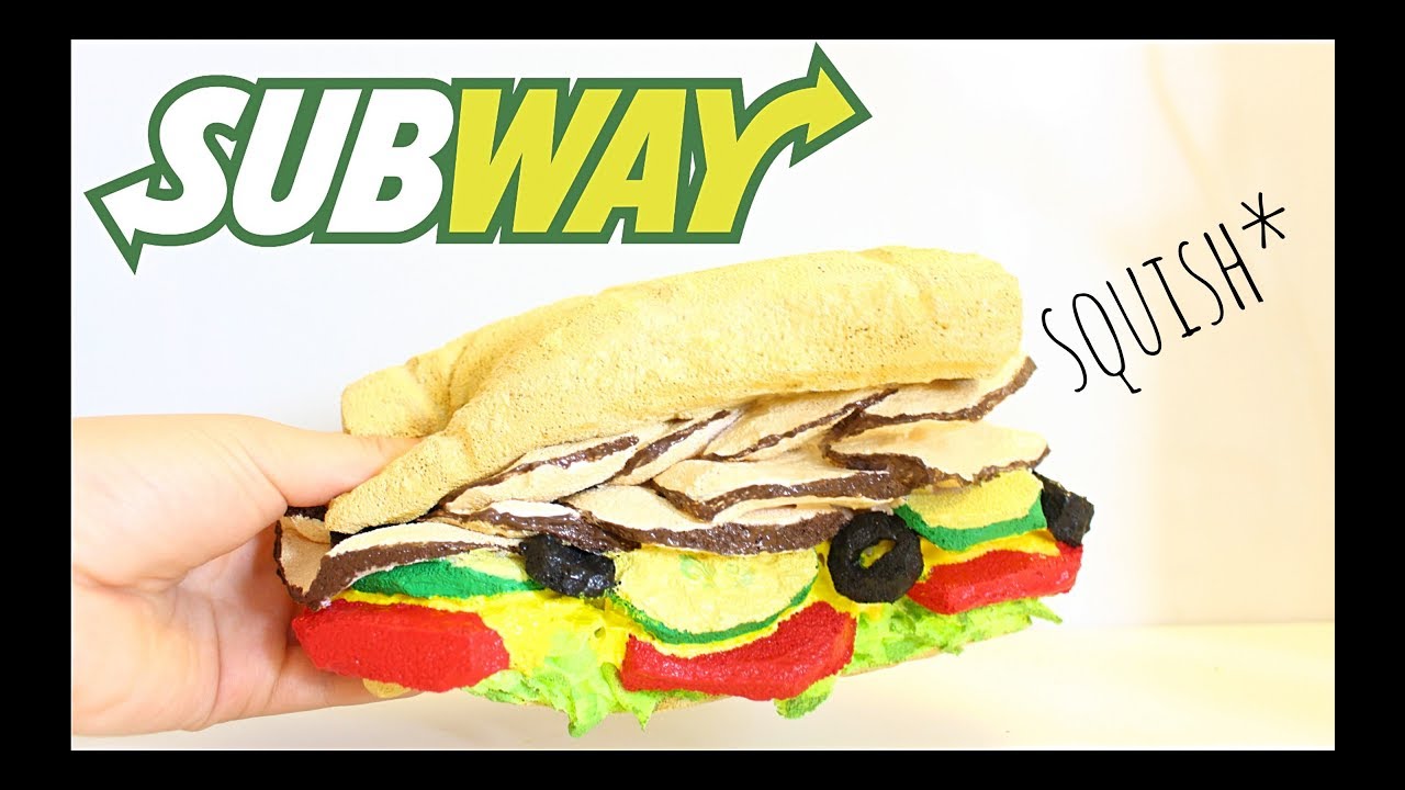 DIY SUBWAY SANDWICH SQUISHY TUTORIAL - YouTube