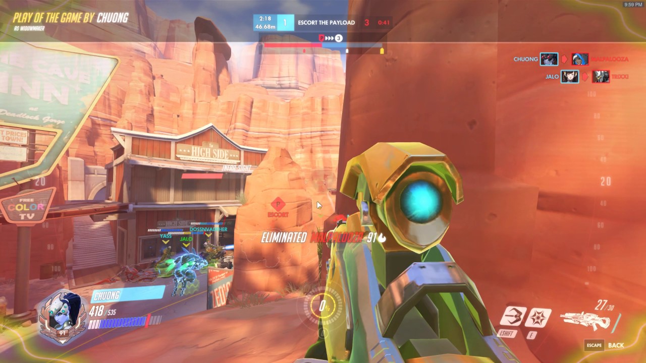 (Overwatch) CRAZY WIDOWMAKER GRAPPLE KILL - YouTube