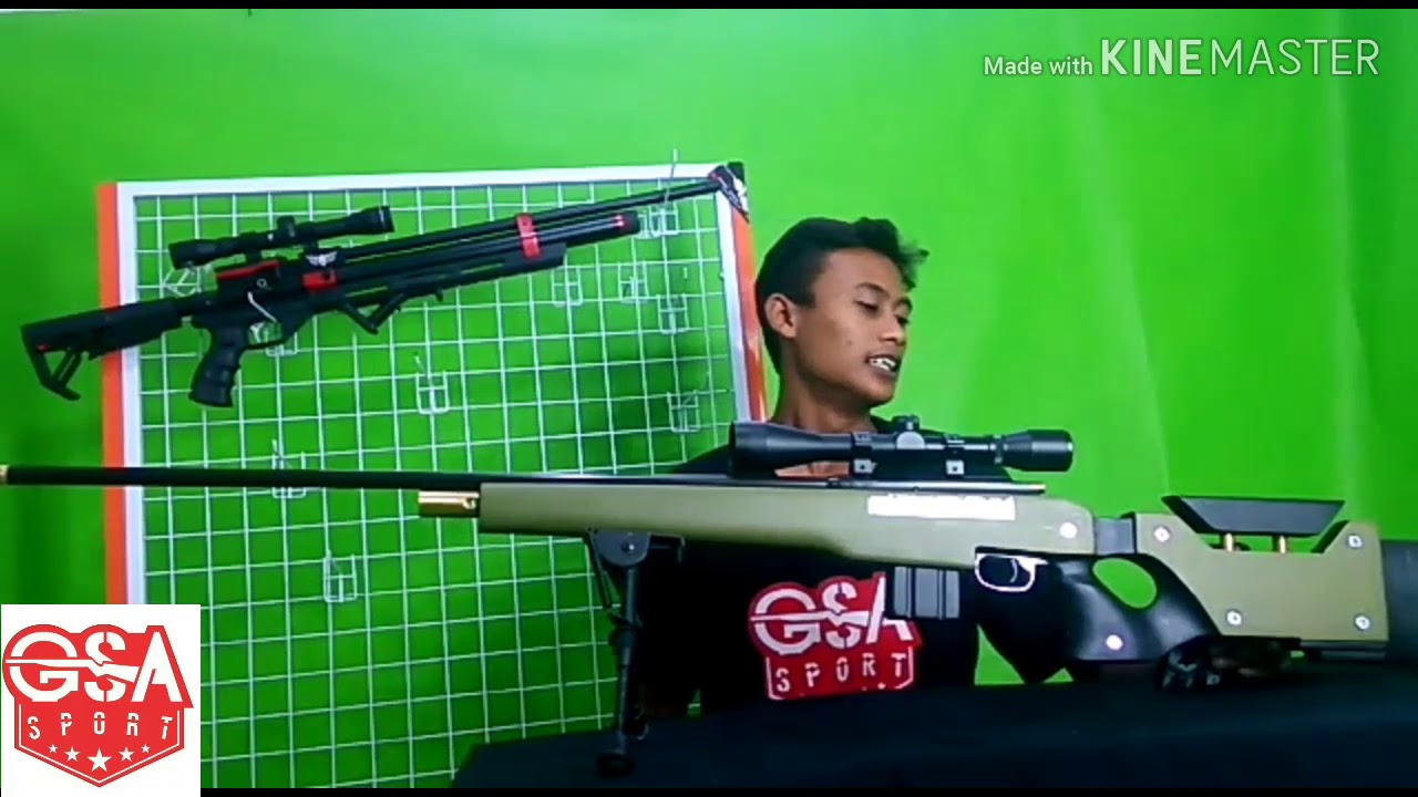 MENGULAS SENAPAN ANGIN PCV LUGGER POPOR AWP / AWM - YouTube