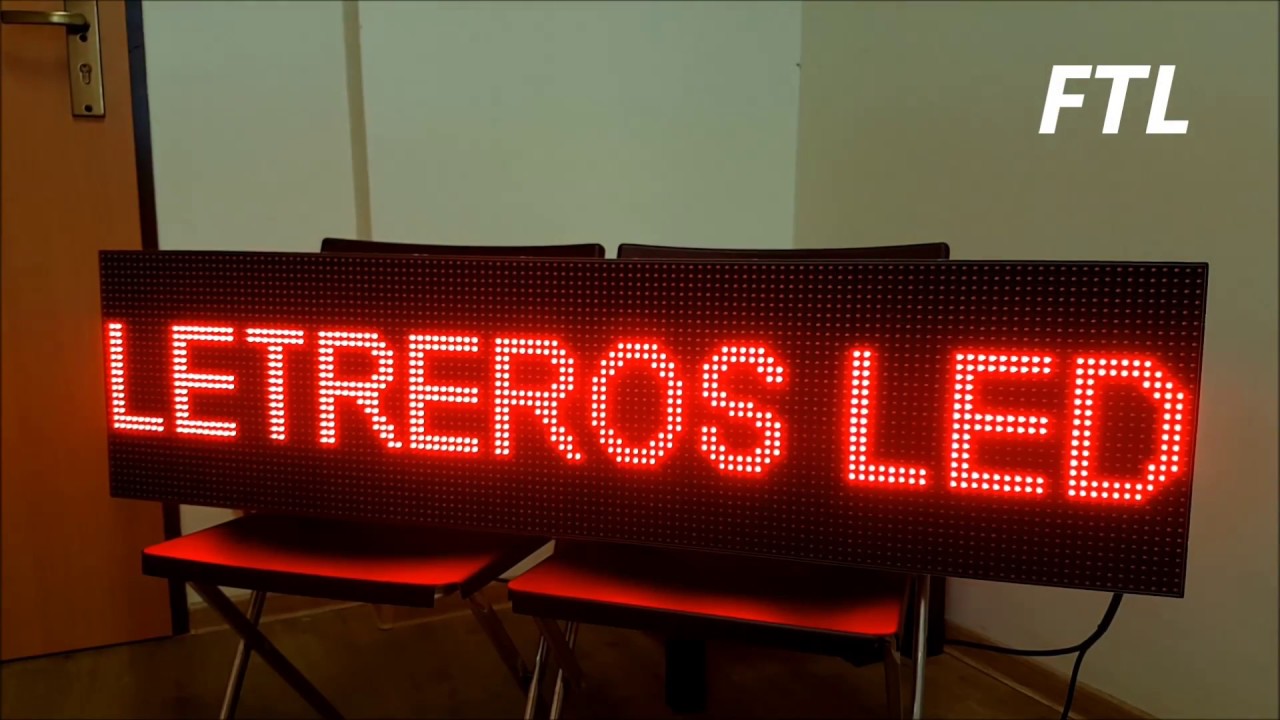 Letreros LED Rotulos LED Pantalla Rojo 128x32 cms P10 para publicidad ...
